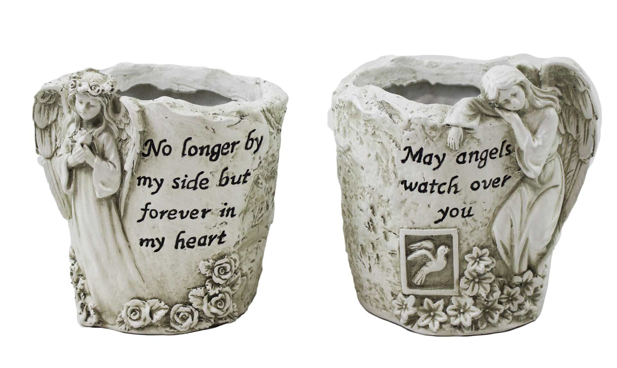 Polyresin Memorial Angel Pot – Portugal Imports Online