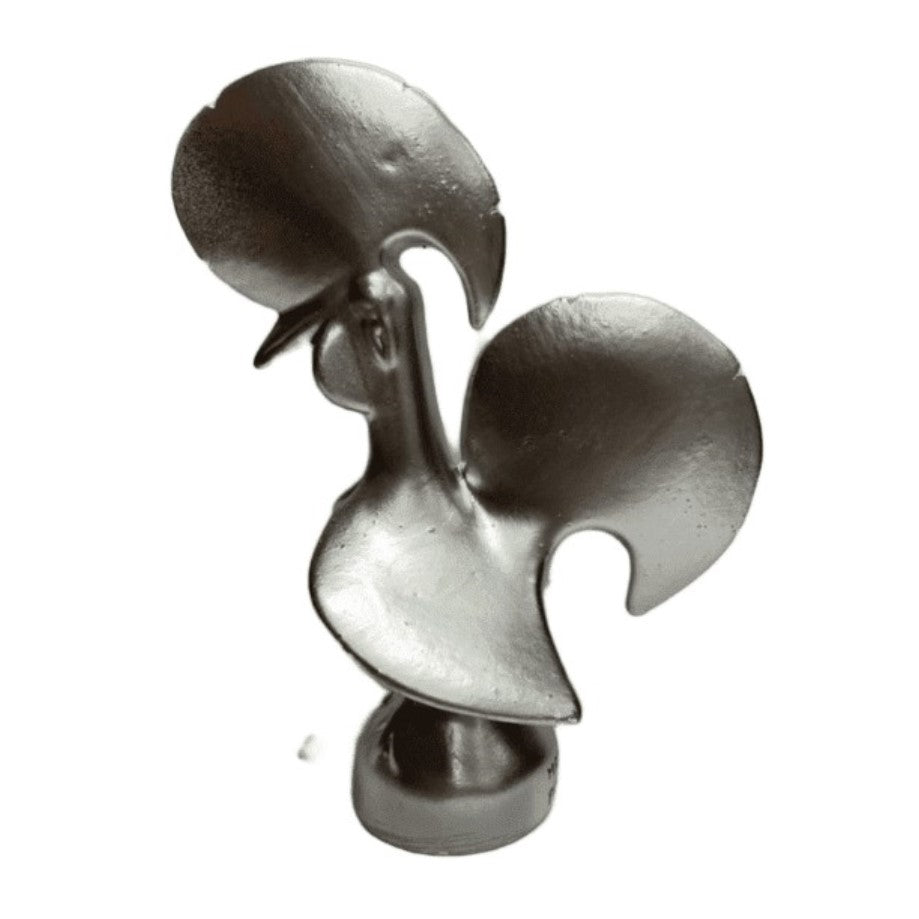 Metallic Silver Clay Fado Rooster – Portugal Imports Online